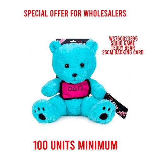 SQUID GAME TEDDY BEAR 25CM BACKING CARD - Marketplace Plush 2020